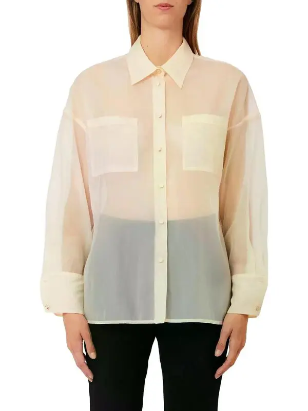 Liu Jo Semi-sheer Shirt - Yellow