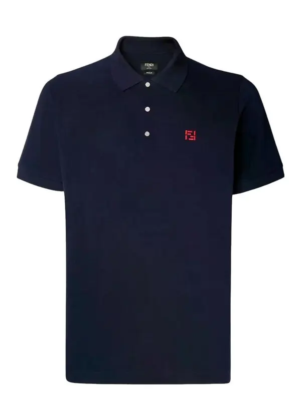 Fendi Logo Polo Shirt - Blue