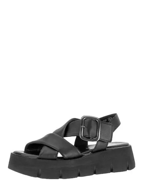 Gabor Ankle Strap Platform Sandals - Black
