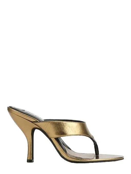 NAKED WOLFE Martine Leather Heels - Bronze