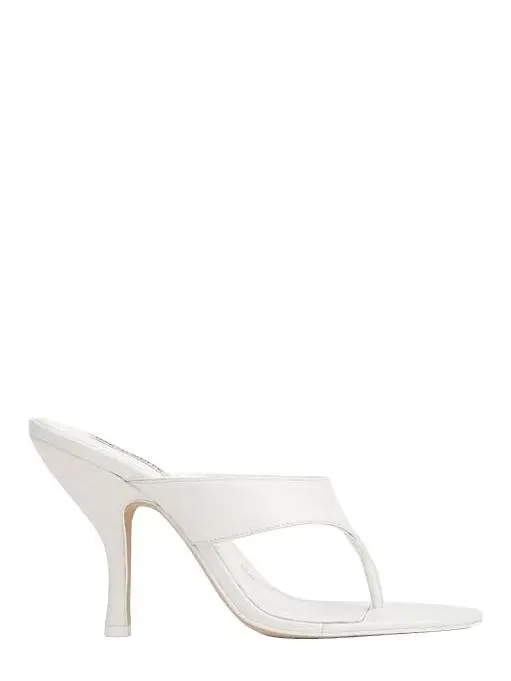 NAKED WOLFE Martine Leather Heels - White