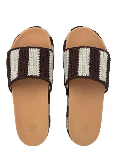 THE SAK Olivia Wedge Sandal - Brown Stripe