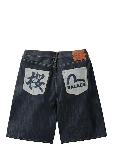 PALACE X Evisu Long Denim Short - Indigo