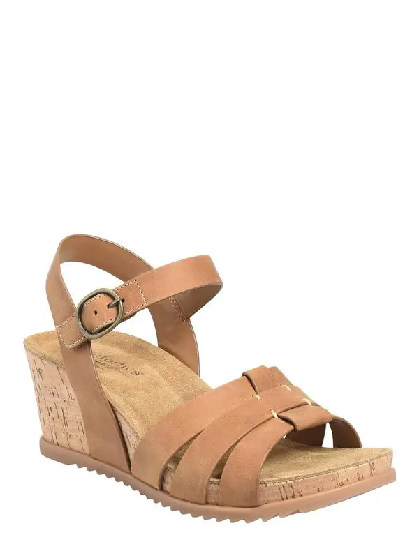 COMFORTIVA Taralyn Wedge Sandal - Almond