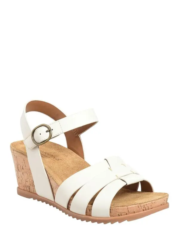 COMFORTIVA Taralyn Wedge Sandal - Off White