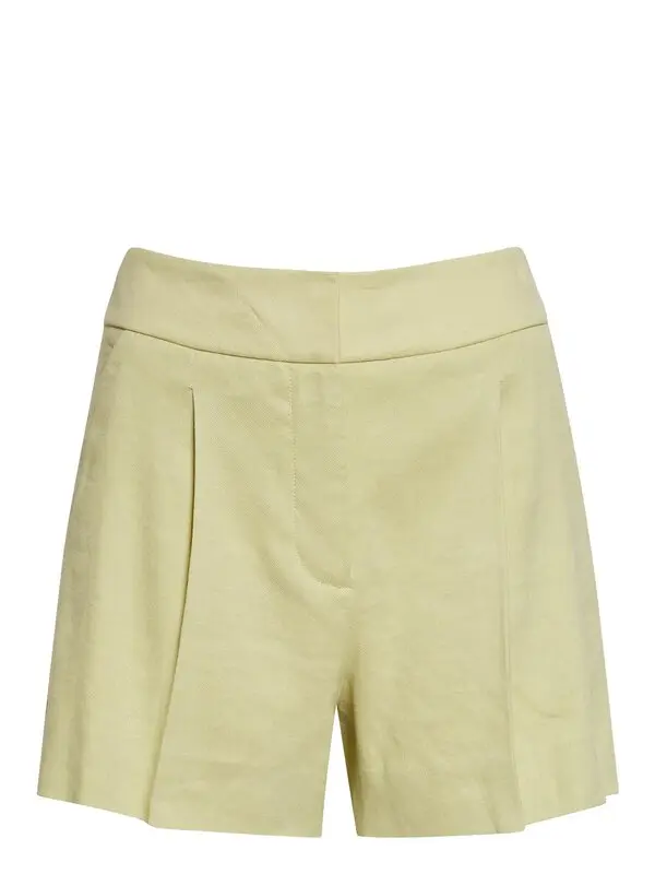Veronica Beard Haina Linen Blend Tailored Shorts - Pistachio
