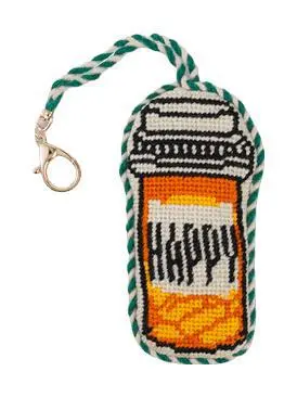 FURBISH Needlepoint Bag Charm - Orange