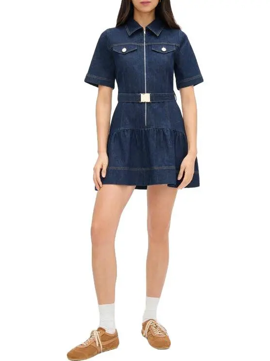 ALIGNE Amanda Belted Denim Dress - Indigo