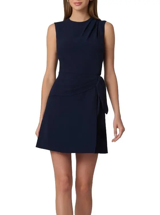 Shoshanna Stretch Crepe Worth Dress - Navy