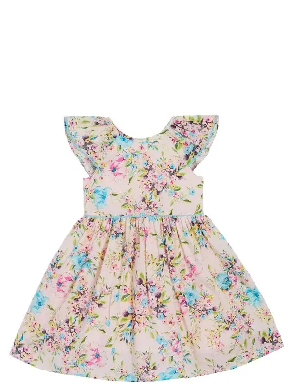 PIPPA & JULIE Floral Print Flutter Sleeve Dress - Pink