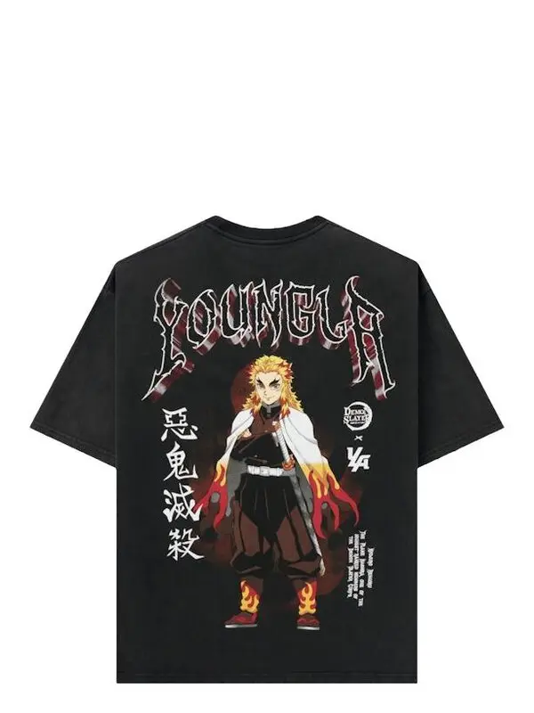 YOUNGLA X Demon Slayer: Kimetsu No Yaiba Character Tee Shirt - Flame Hashira