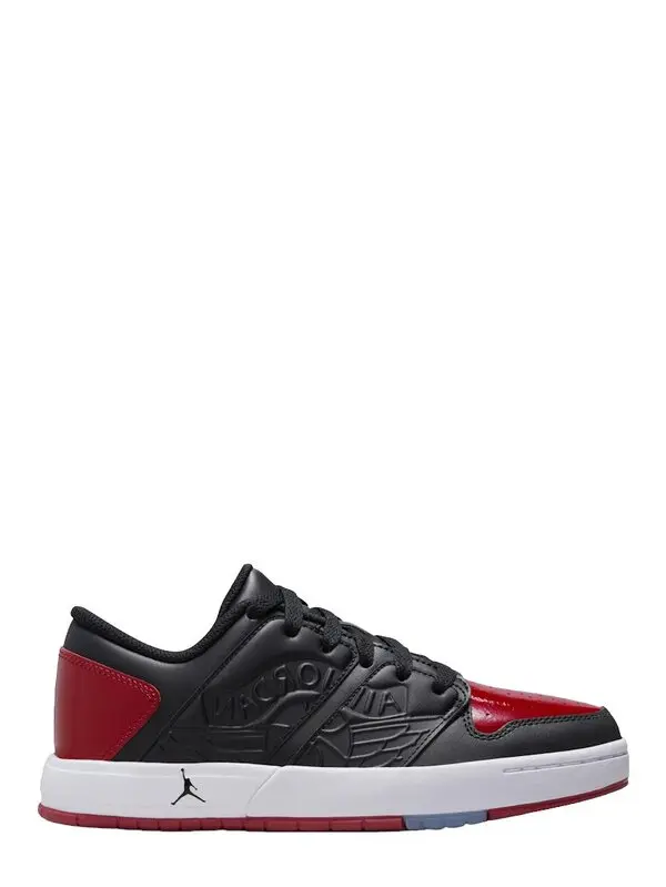 JORDAN Nu Retro 1 Low Patent Sneakers - Black/white/varsity Red