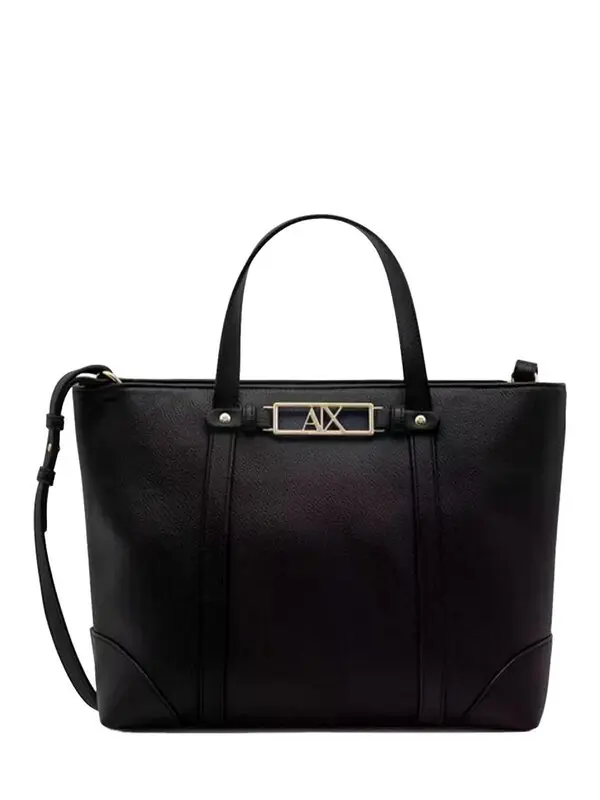 Armani Exchange Logo-detail Tote - Black