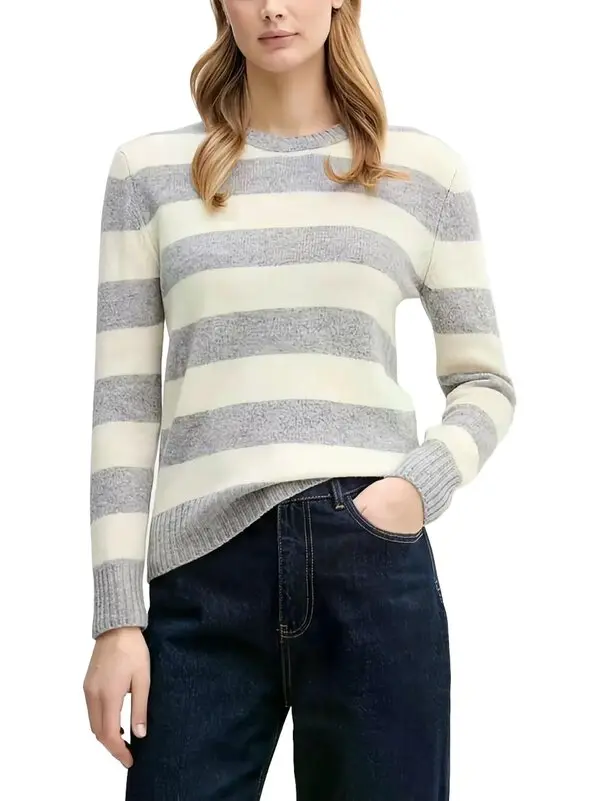 BENETTON Striped Knitwear - Grey