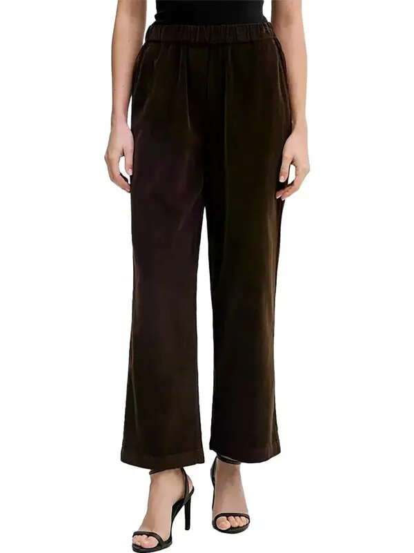 BENETTON Elasticated Corduroy Trousers - Brown