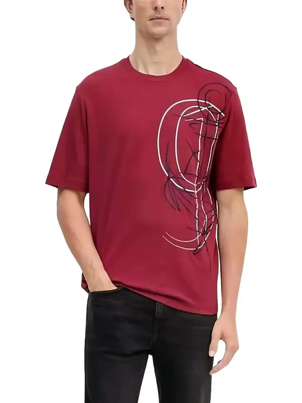 Armani Exchange Graphic-print T-shirt - Red