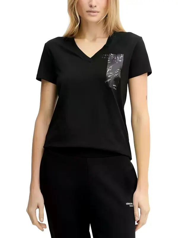 Armani Exchange V-neck T-shirt - Black