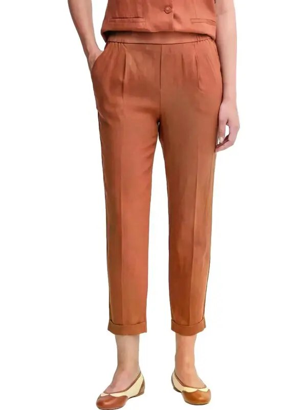 BENETTON Pleated Trousers - Brown