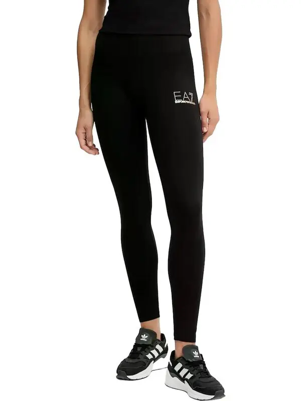 EA7 Logo-detail Leggings - Black