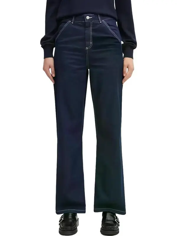 Carhartt Work In Progress Contrast-stitch Flared Jeans - Blue