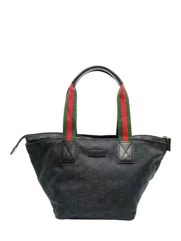 Gucci 2000s Canvas Tote Bag - Black