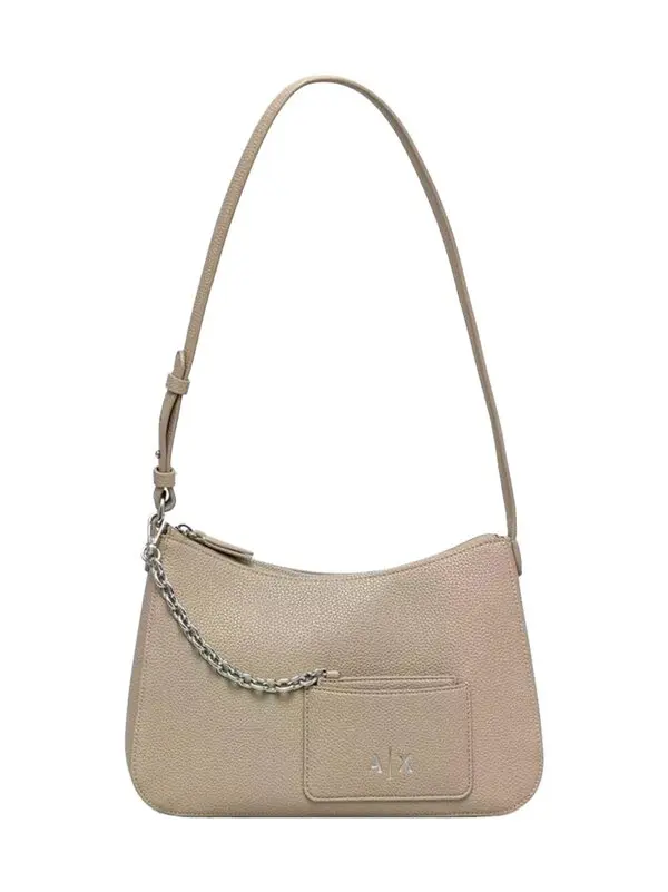 Armani Exchange Mini Shoulder Bag With Card Holder Detail - Neutrals