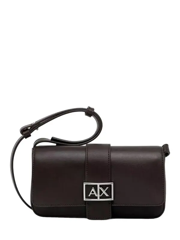 Armani Exchange Logo-appliqué Crossbody Bag - Brown