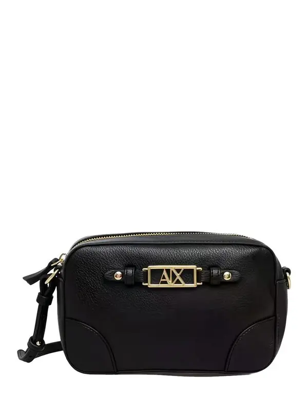 Armani Exchange Logo-plaque Crossbody Bag - Black