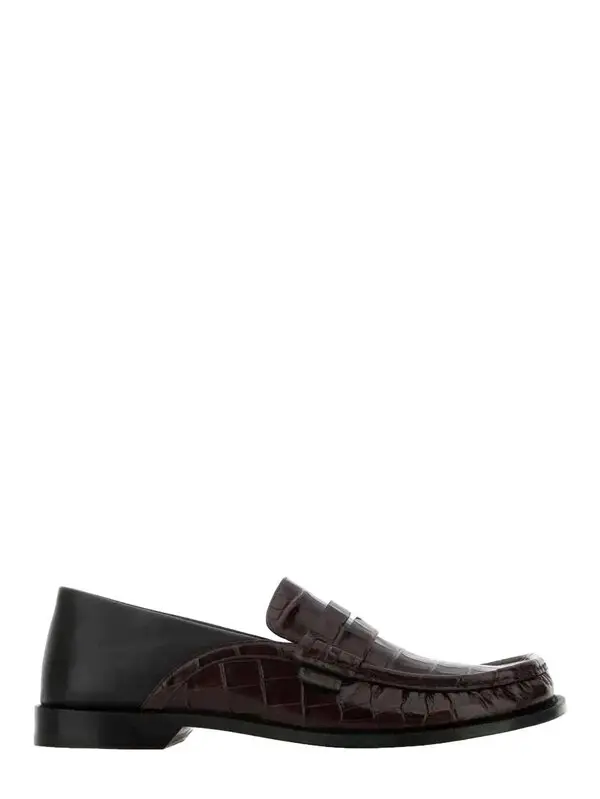 Loewe Campo Two-tone Leather Loafers - Brown