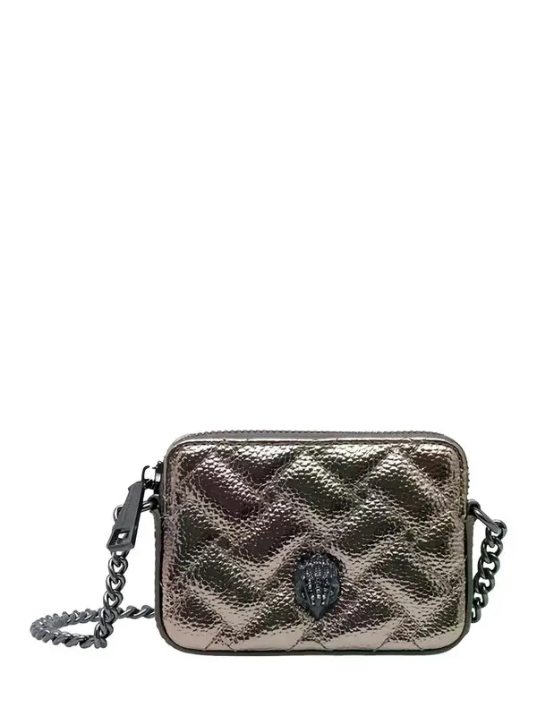 Kurt Geiger Quilted Cross Body Bag With Chain Strap - Brown