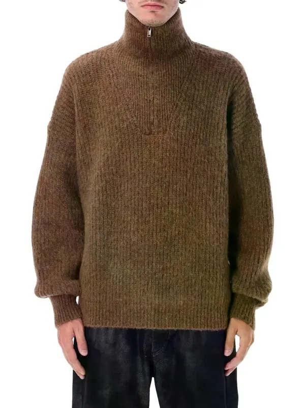MARANT Dinan Zip-up Sweater - Brown