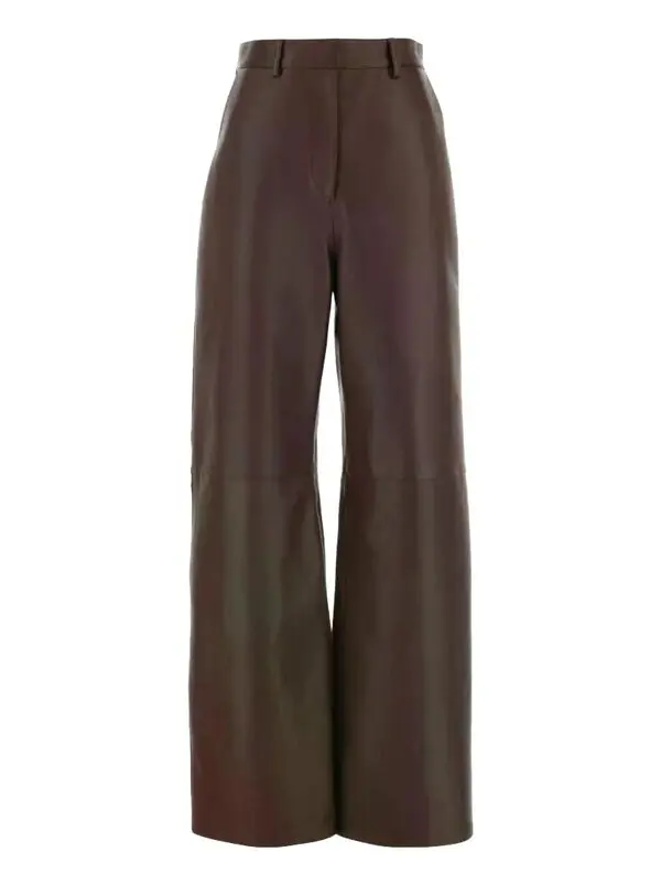 Loewe Nappa Leather Trousers - Brown