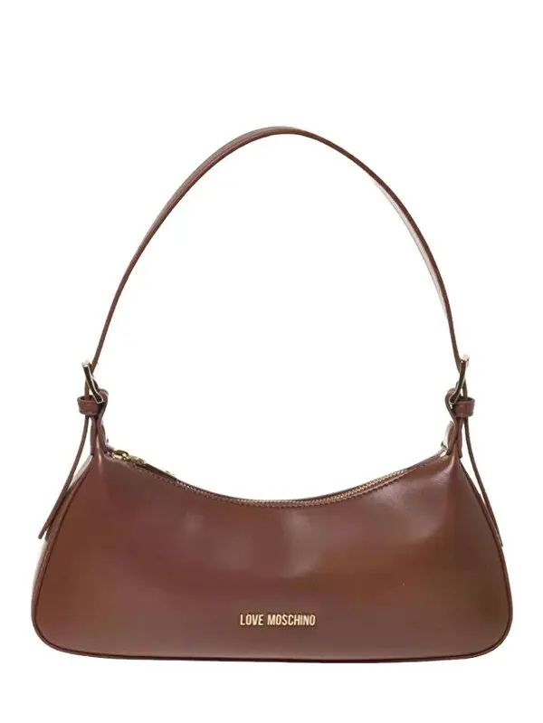 Moschino Logo-lettering Shoulder Bag - Brown