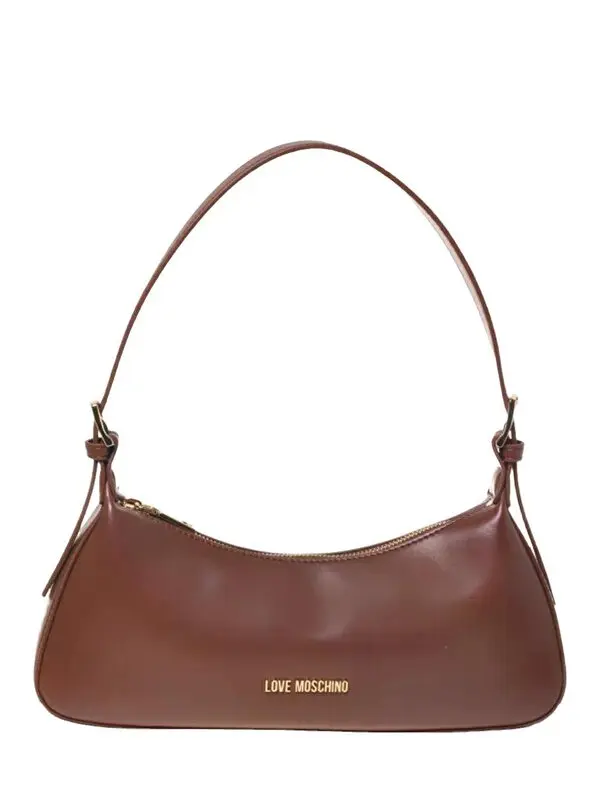 Moschino Logo-lettering Shoulder Bag - Brown