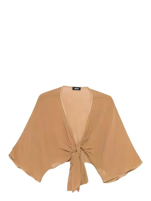 Dixie Tie-front Top - Neutrals