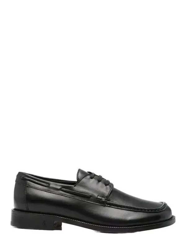 MORGILLO Mood Leather Derby Shoes - Black