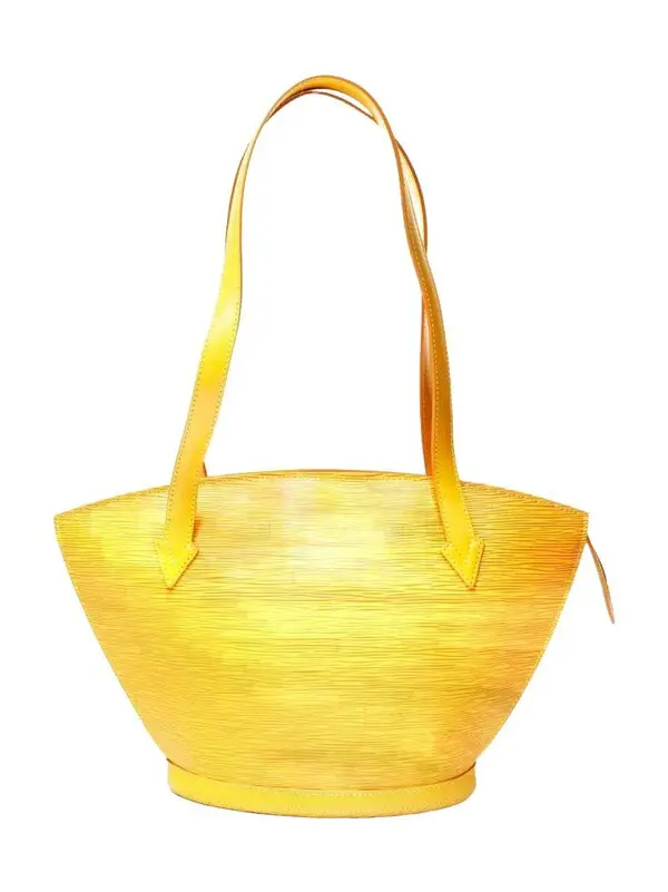 LOUIS VUITTON 1997 Textured Leather Shoulder Bag - Yellow