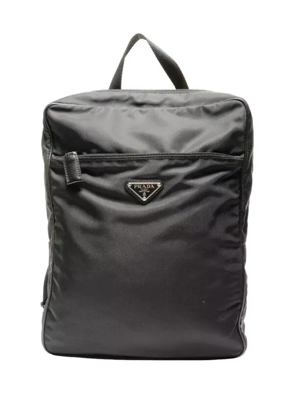 Prada 1990s Nylon Backpack - Black