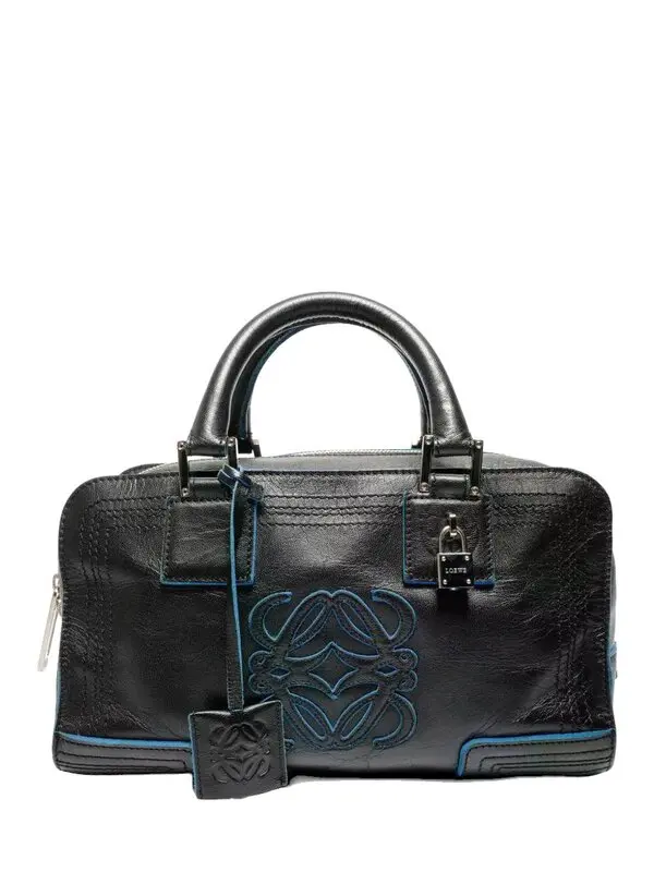 Loewe 2008 Anagram Leather Handbag - Black