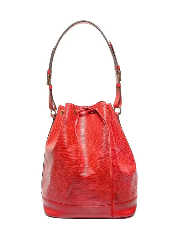 LOUIS VUITTON 1995 Noé Leather Bucket Bag - Red