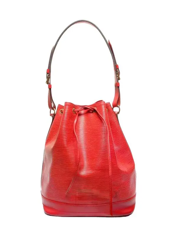 LOUIS VUITTON 1995 Noé Leather Bucket Bag - Red