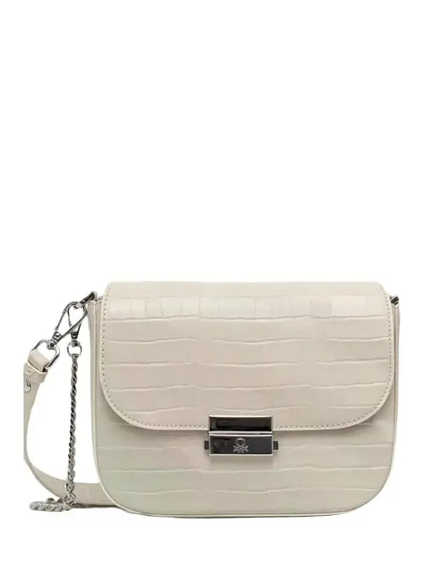 BENETTON Crocodile-effect Cross-body Bag - Neutrals