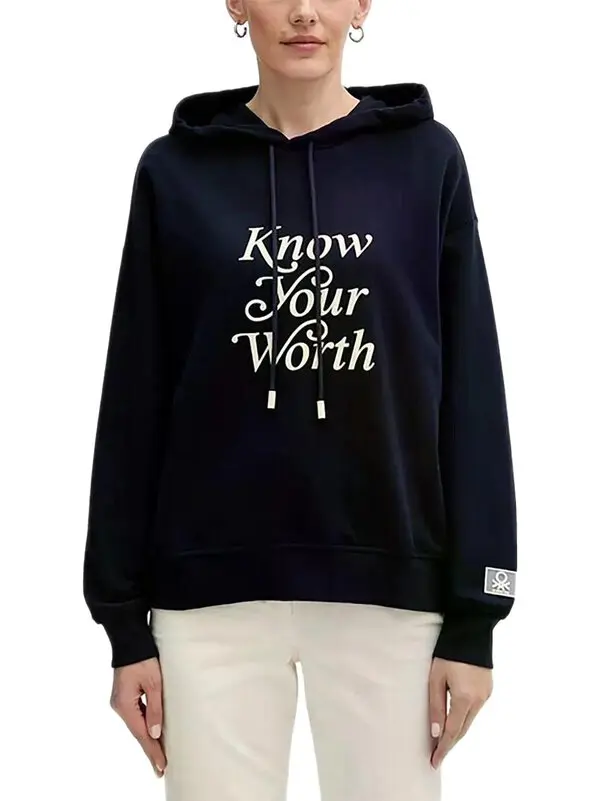 BENETTON Logo Hoodie - Blue