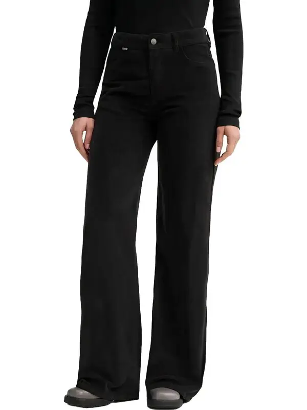 BENETTON Corduroy-texture Trousers - Black
