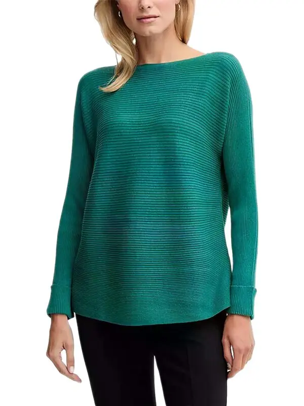 BENETTON Ribbed Boat-neck Sweater - Green