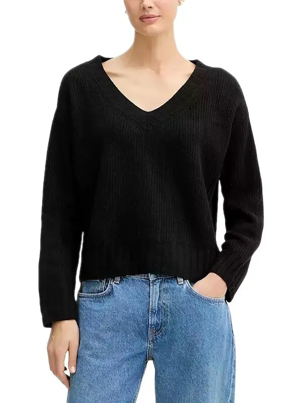 BENETTON V-neck Knitwear - Black