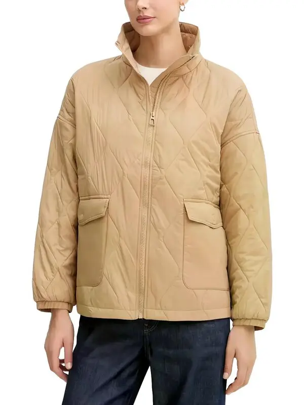 BENETTON Quilted Flap-pocket Jacket - Neutrals