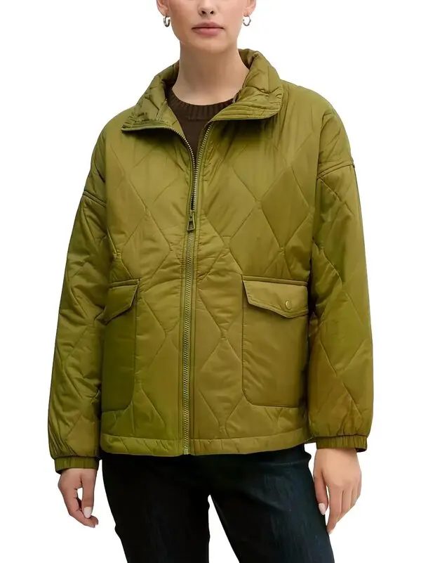 BENETTON Diamond Quilted Jacket - Green