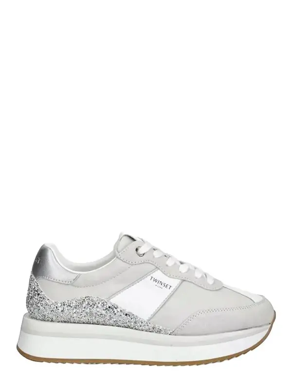 TWINSET Glitter Panel Sneakers - Neutrals