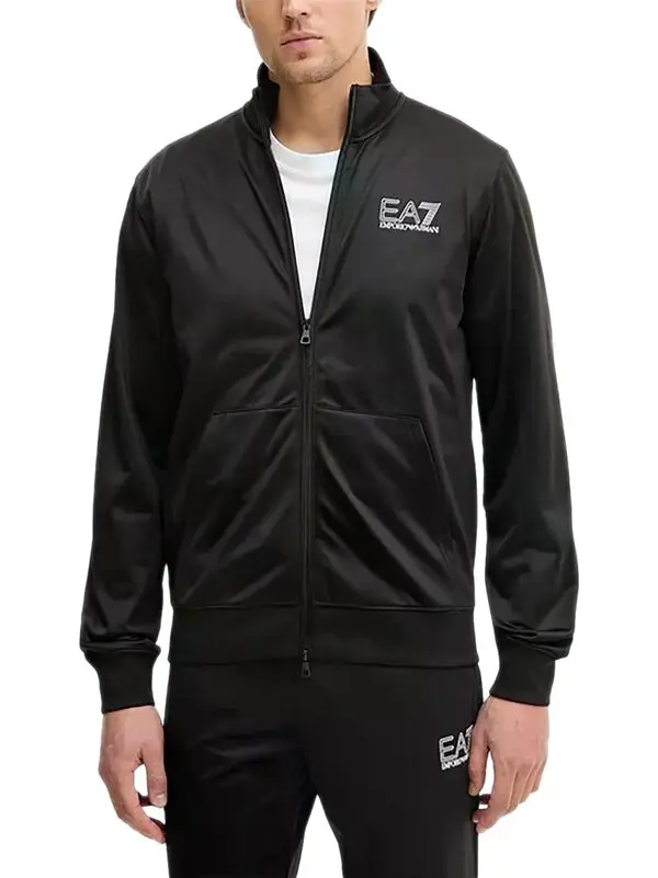 EA7 Logo Zip Sweatshirt - Black
